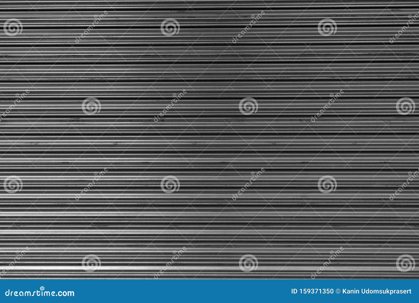 Horizontal Corrugated Fence Of Grey Metal Sheets. Texture Of Metal ...