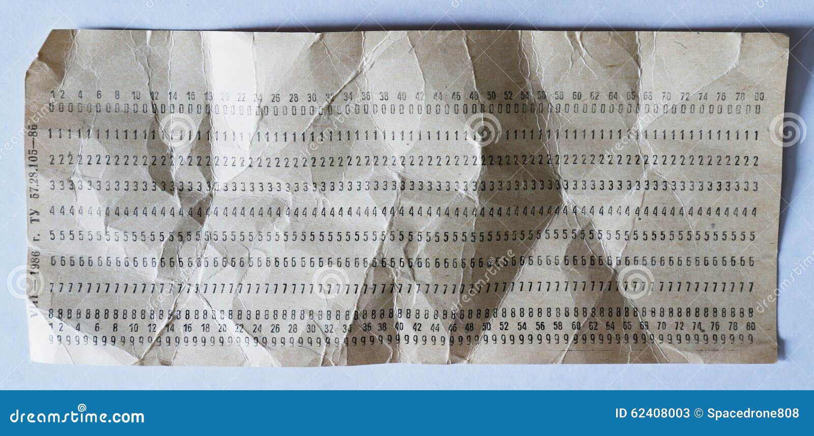 Horizontal Crumpled Punched Card Stock Image - Image of card, empty ...