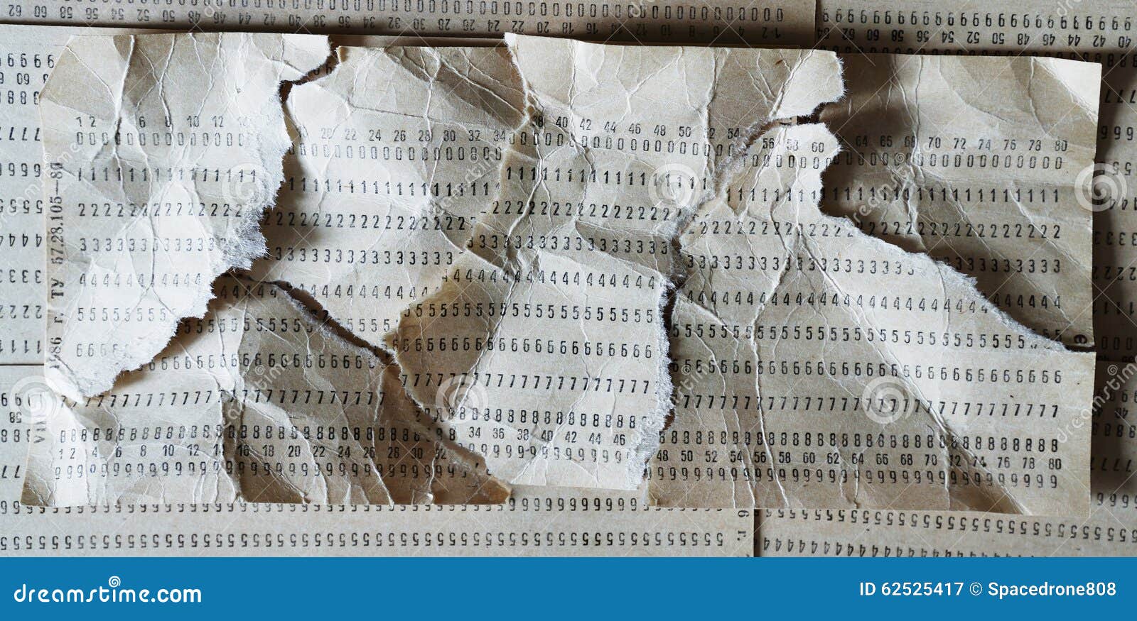 Horizontal Crumpled Punched Card Stock Image - Image of engineer ...