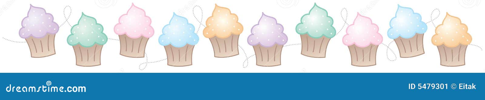 Cute Cupcake Borders