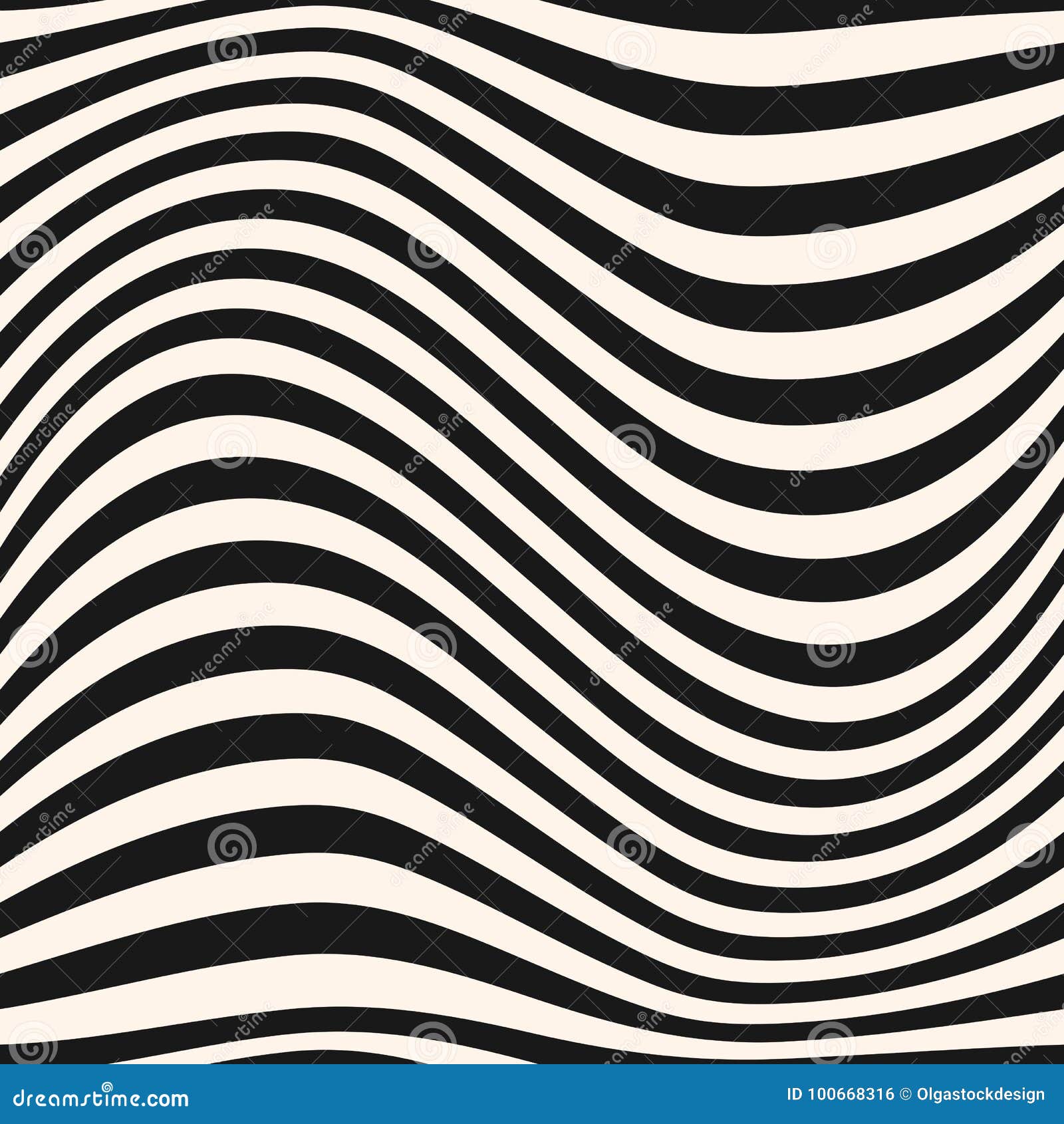 Horizontal Curved Wavy Lines Pattern. Striped Monochrome Vector Stock ... Horizontal Curved Wavy Lines Pattern. Striped Monochrome Vector Stock ...