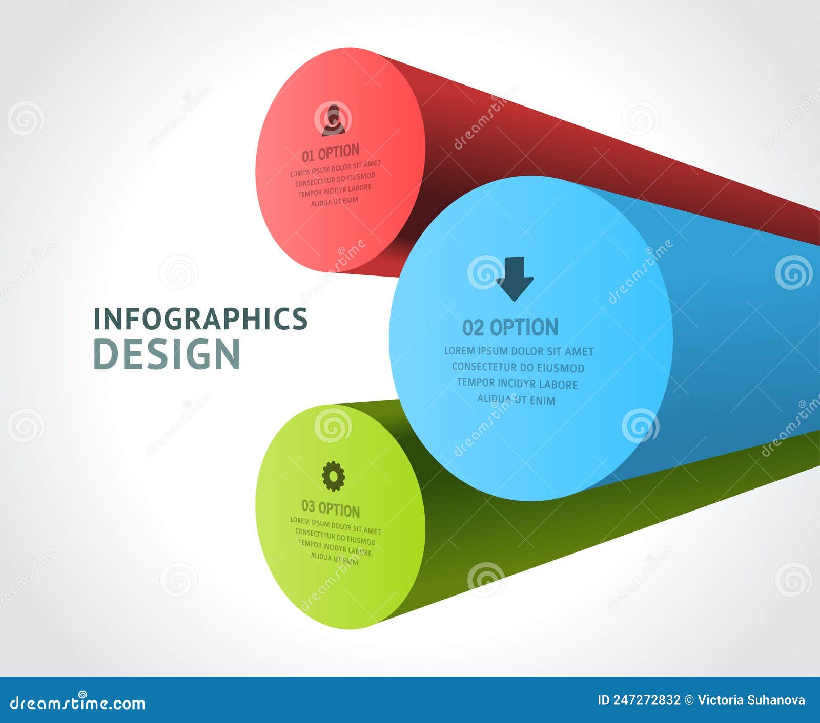Horizontal Cylinder Columns Infographic Scheme Data Numbers Structure ...