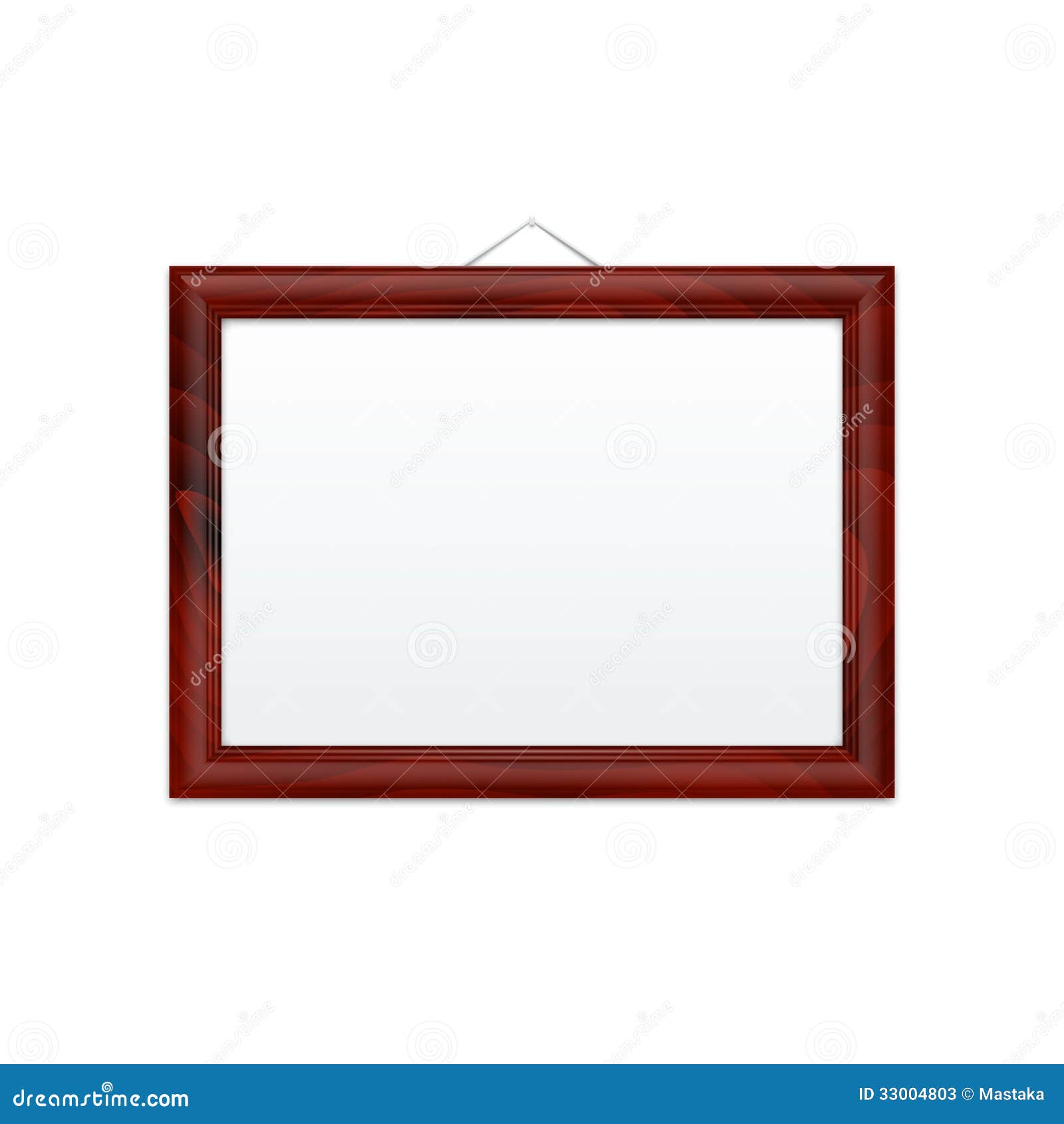 Horizontal Dark Wooden Frame Isolated on White. Stock Vector ...