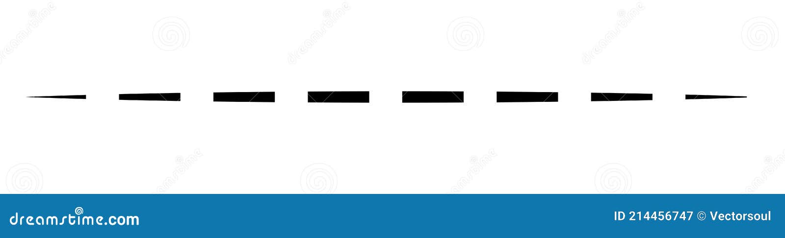 Horizontal Dashed, Segmented Lines Design Shape Element Stock Vector ...