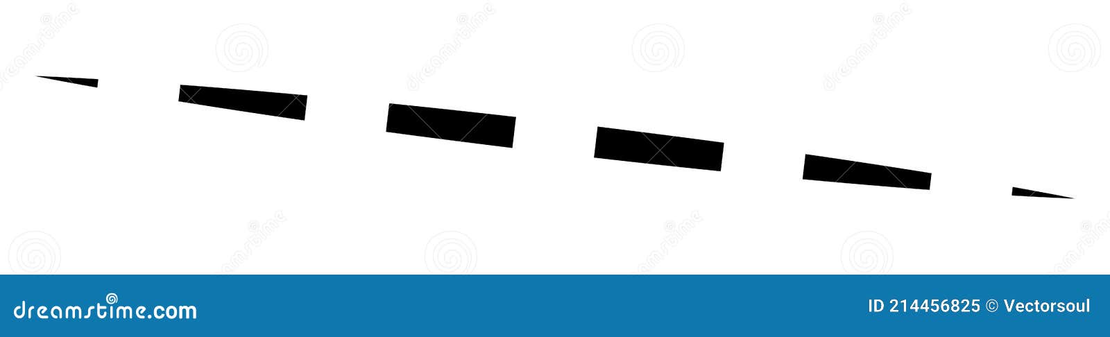Horizontal Dashed, Segmented Lines Design Shape Element Stock Vector ...