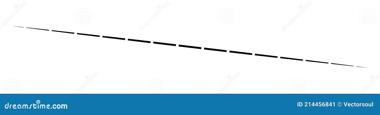Horizontal Dashed, Segmented Lines Design Shape Element Stock Vector ...