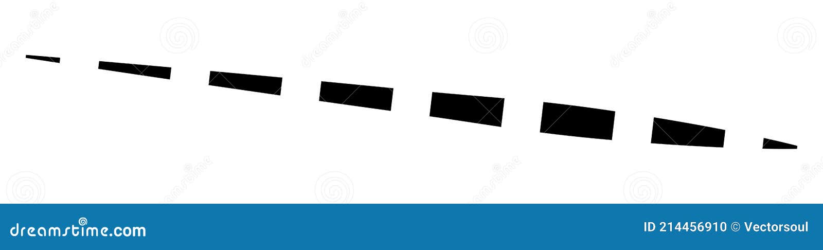 Horizontal Dashed, Segmented Lines Design Shape Element Stock Vector ...