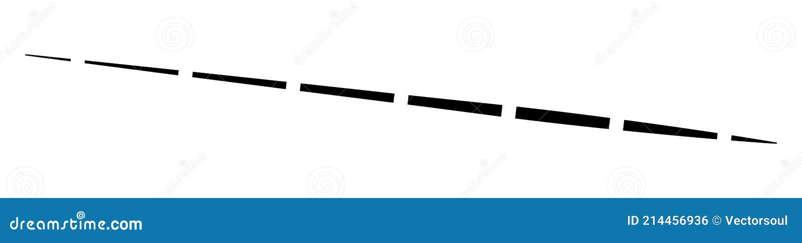 Horizontal Dashed, Segmented Lines Design Shape Element Stock Vector ...