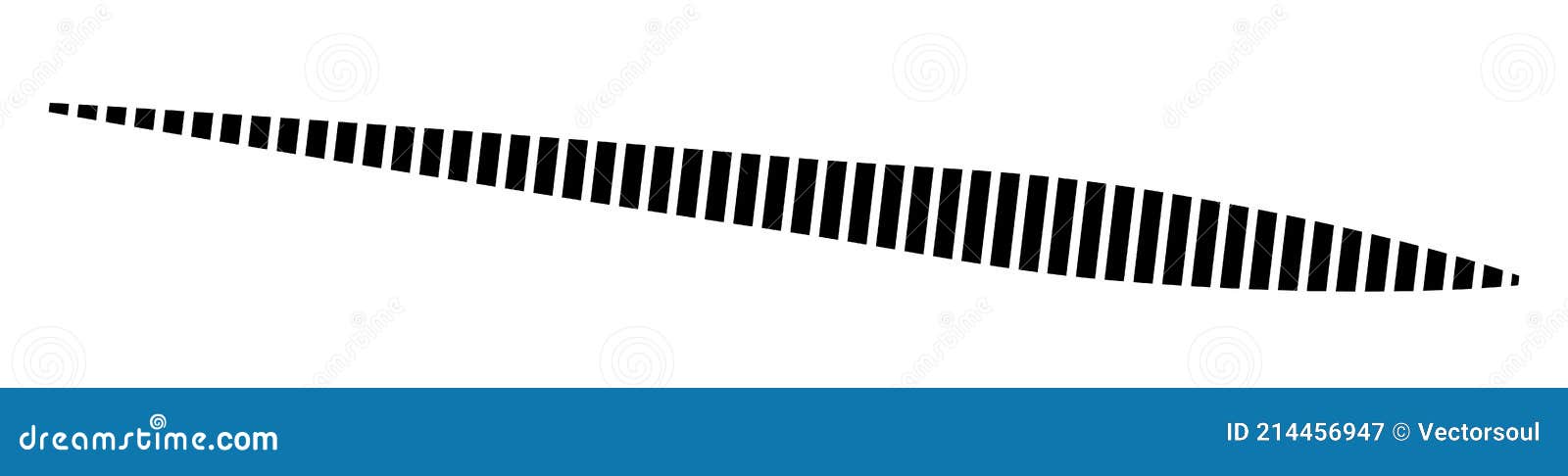 Horizontal Dashed, Segmented Lines Design Shape Element Stock Vector ...