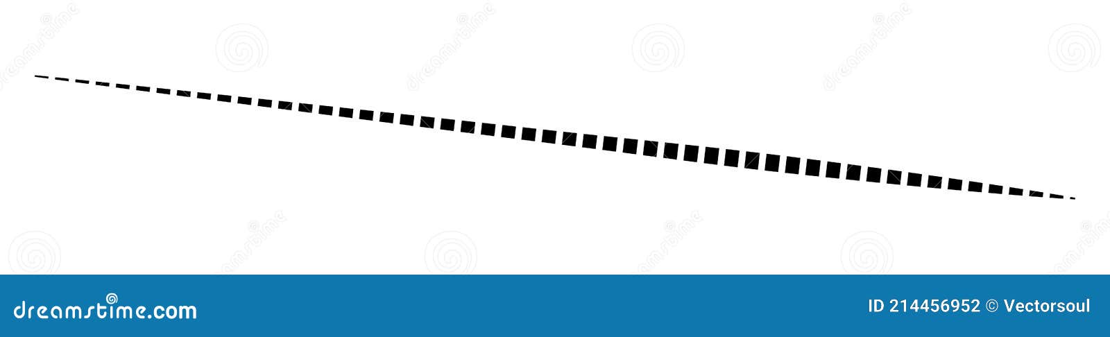 Horizontal Dashed, Segmented Lines Design Shape Element Stock Vector ...