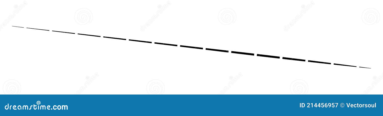 Horizontal Dashed, Segmented Lines Design Shape Element Stock Vector ...