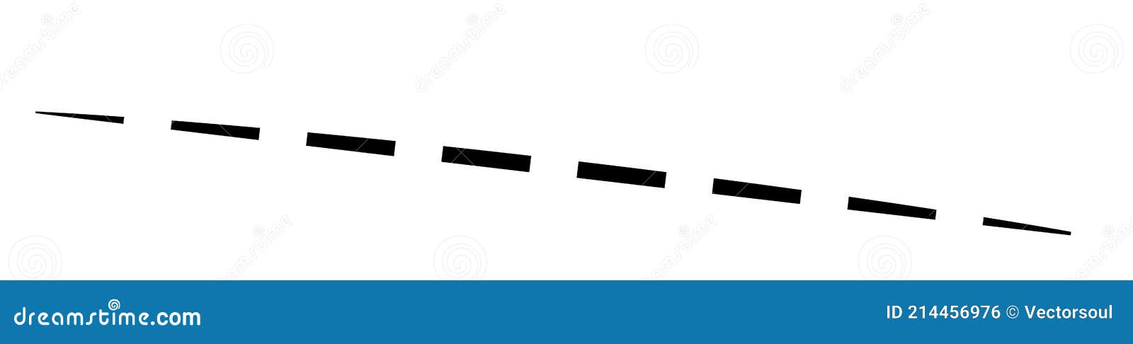 Horizontal Dashed, Segmented Lines Design Shape Element Stock Vector ...