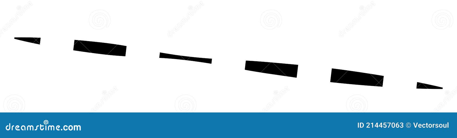 Horizontal Dashed, Segmented Lines Design Shape Element Stock Vector ...