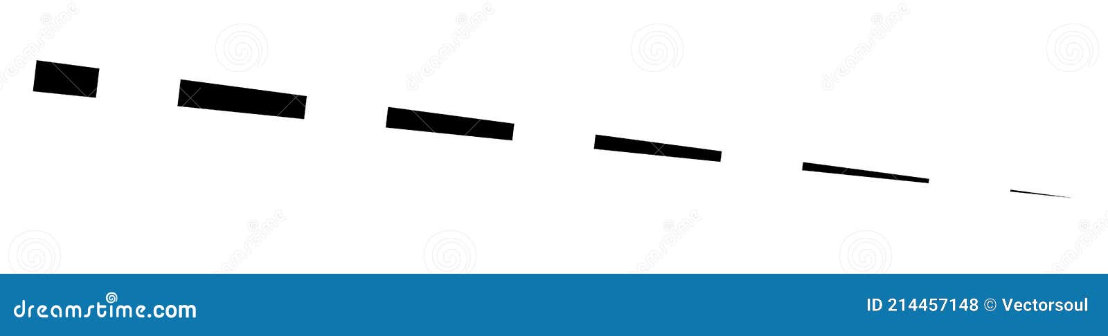 Horizontal Dashed, Segmented Lines Design Shape Element Stock Vector ...