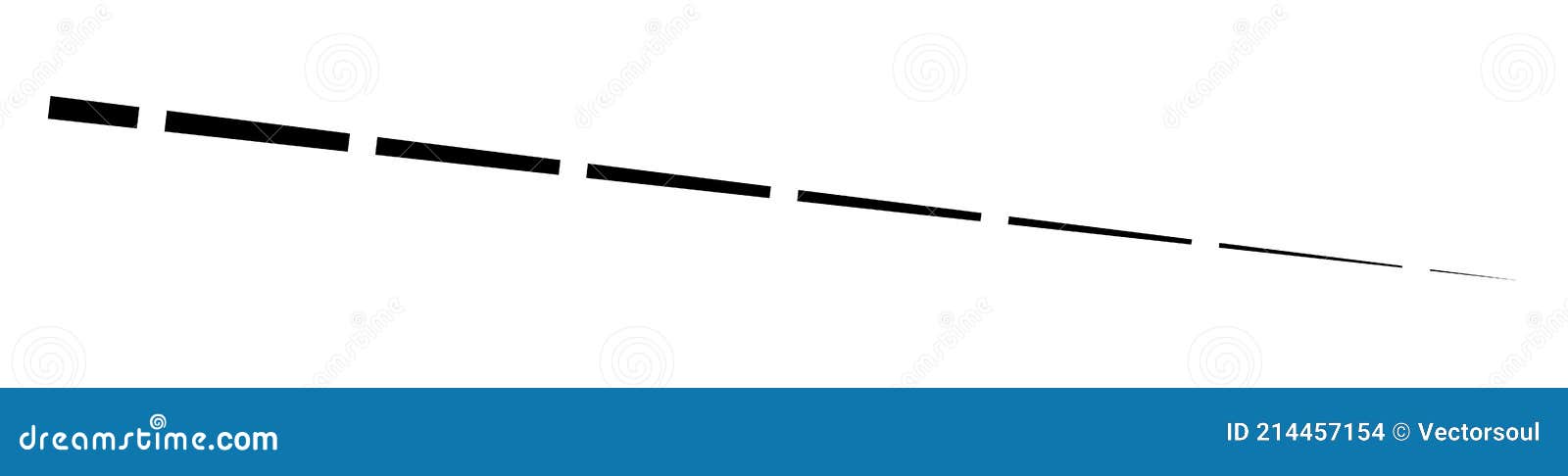 Horizontal Dashed, Segmented Lines Design Shape Element Stock Vector ...
