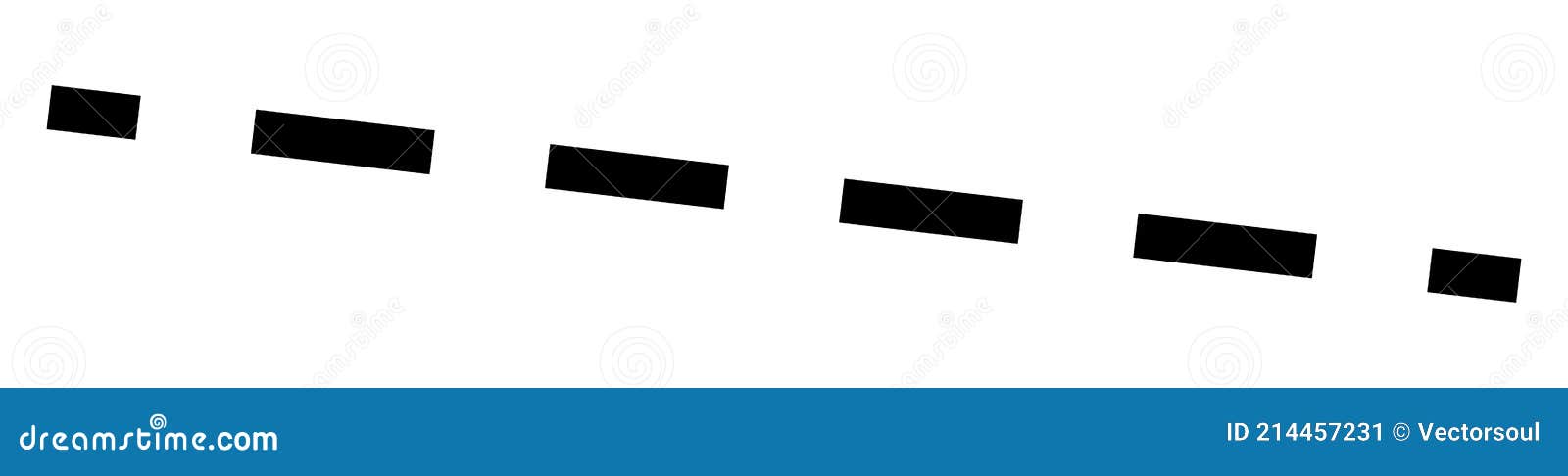 Horizontal Dashed, Segmented Lines Design Shape Element Stock Vector ...