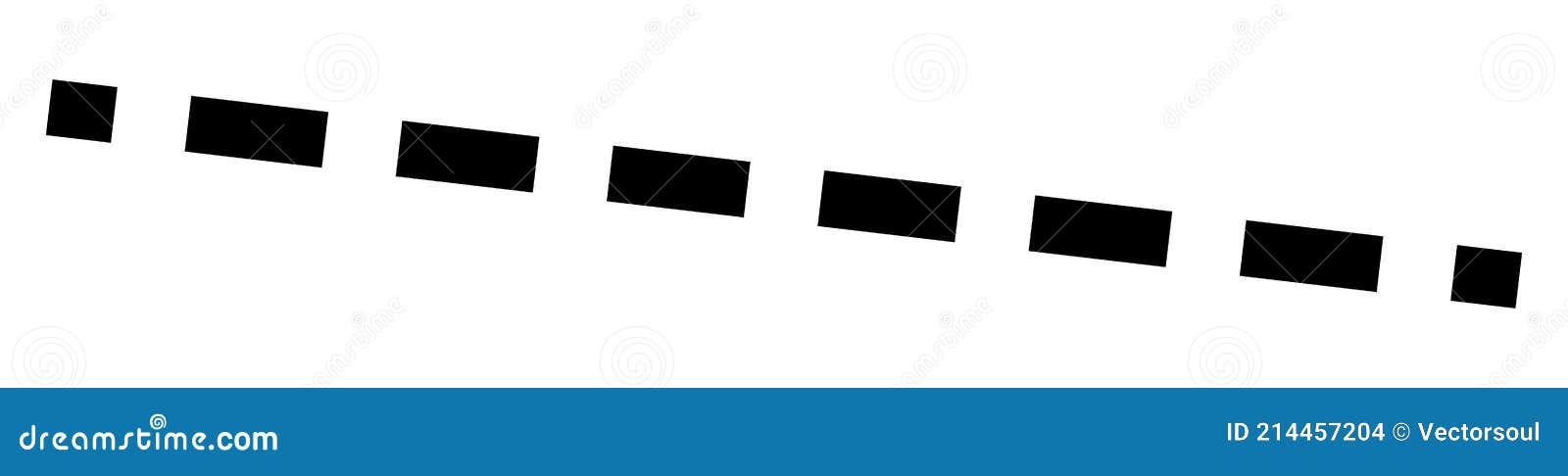 Horizontal Dashed, Segmented Lines Design Shape Element Cartoon Vector ...