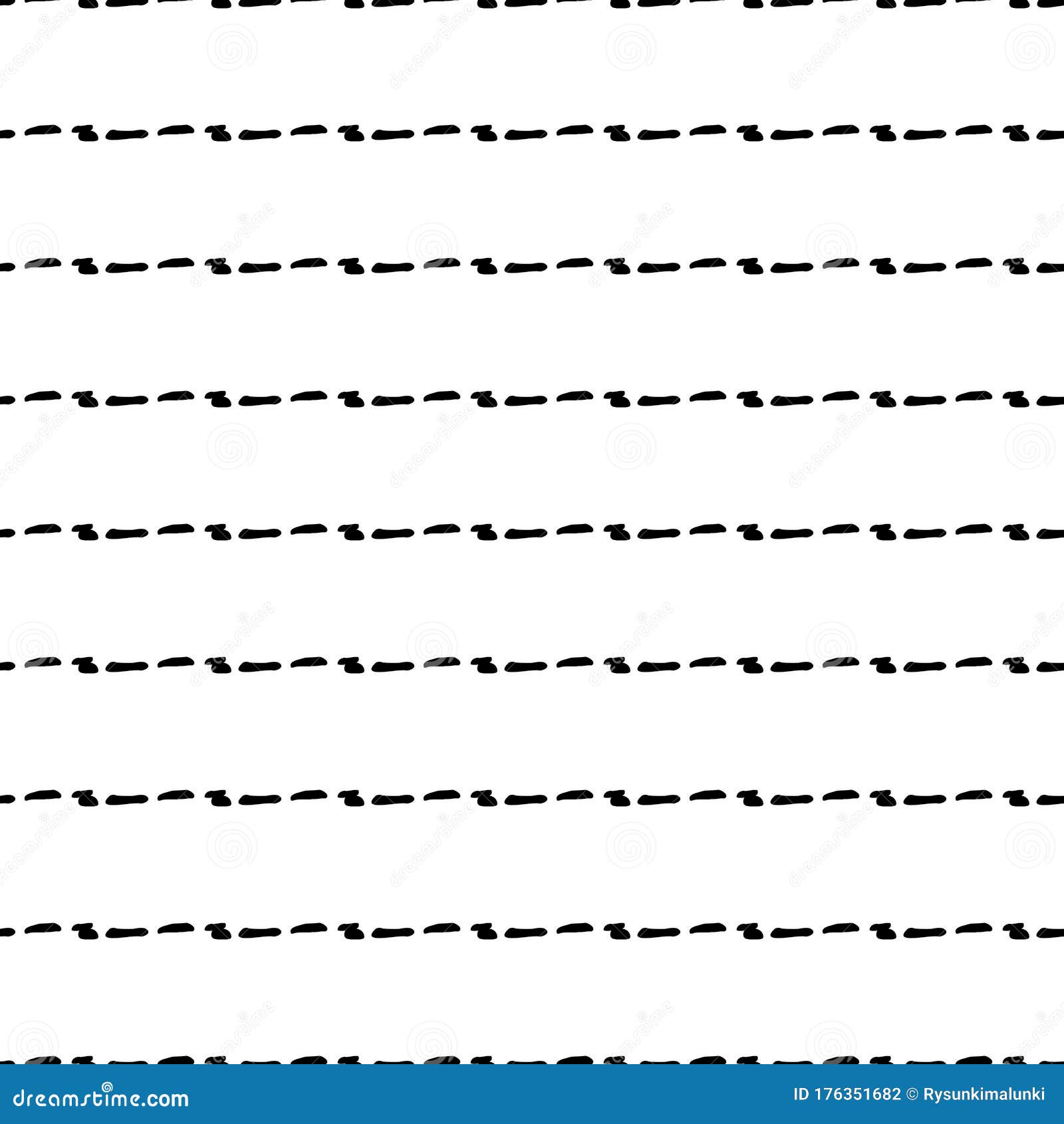 Horizontal Dashed Stripes Seamless Vector Pattern Stock Vector ...