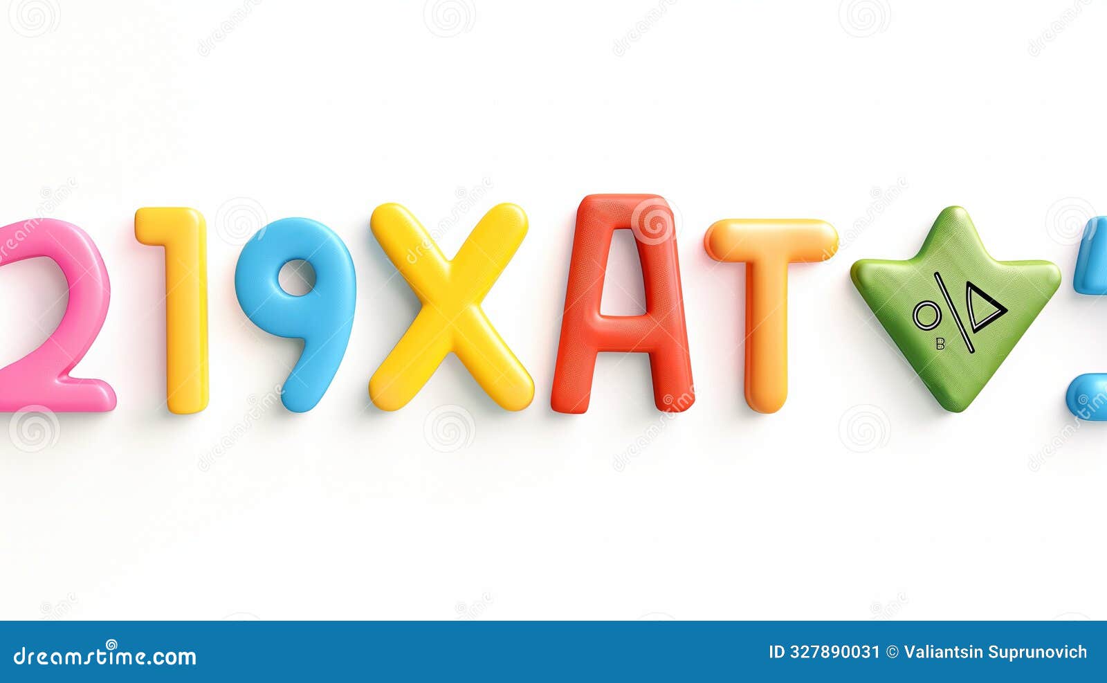 A Horizontal Decorative Border Composed of Colorful Math Symbols ...