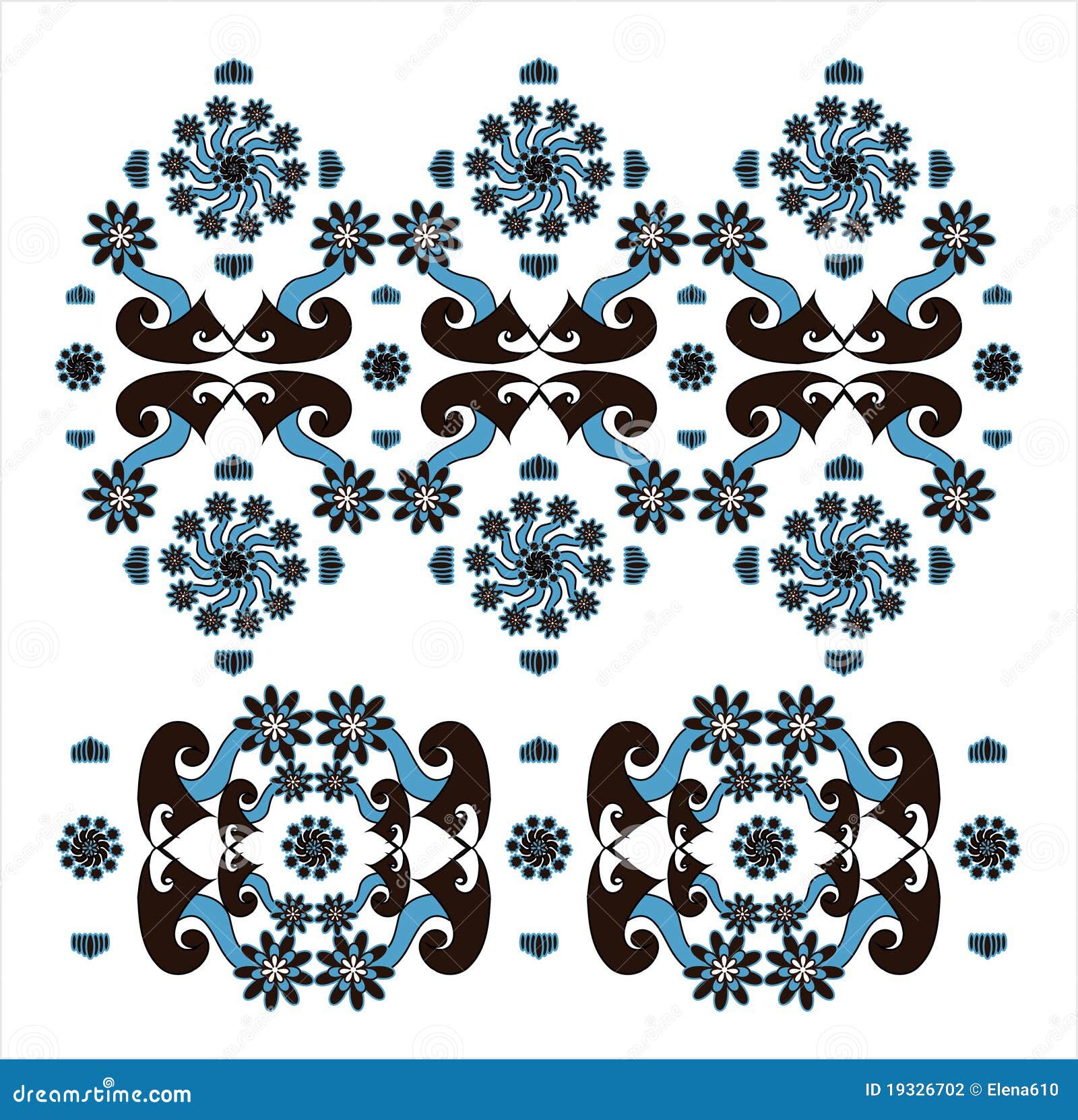 Horizontal Decorative Ornament Stock Vector - Illustration of print ...