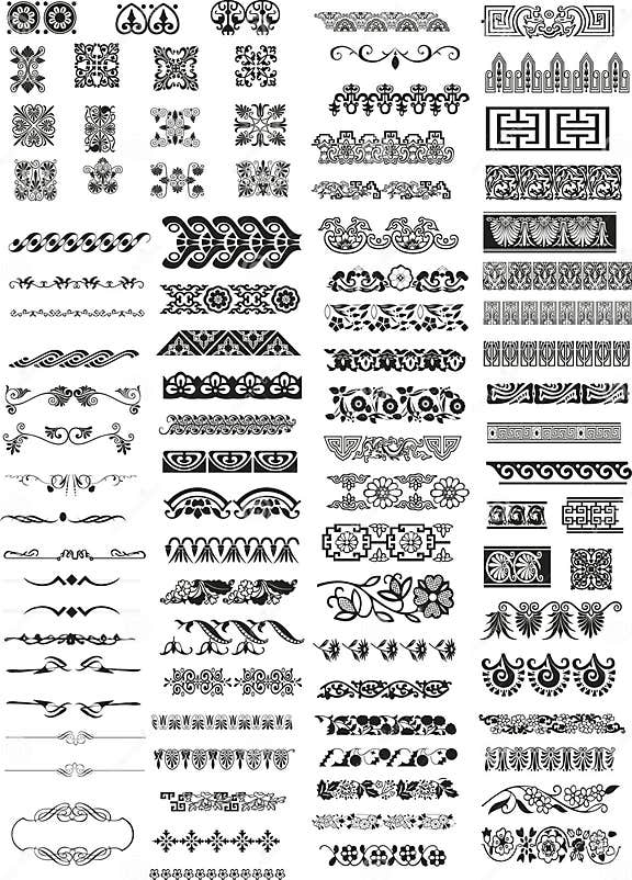Horizontal design elements stock vector. Illustration of dividers ...