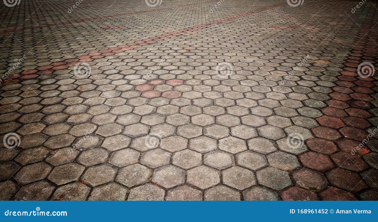 Horizontal Design on the Floor with Octagon Shape Bricks, Texture for ...