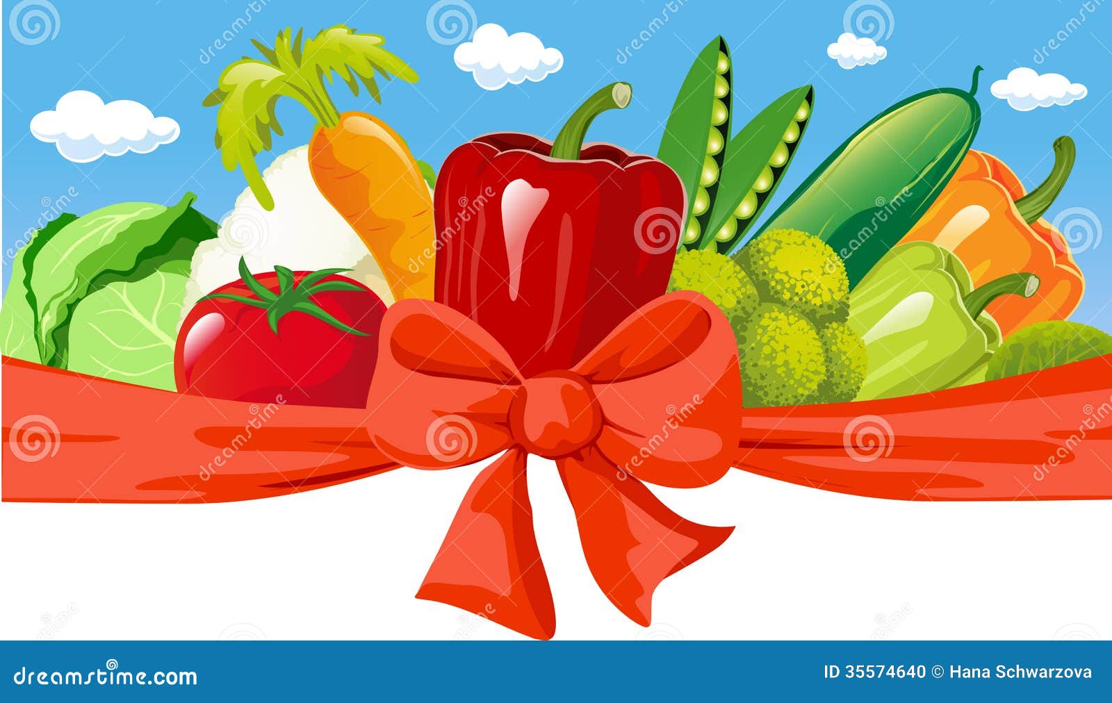 Horizontal Design With Vegetable Stock Vector Illustration Of Diet