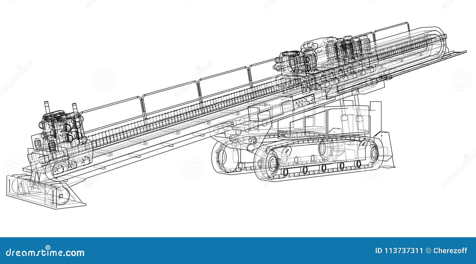 Horizontal Directional Drilling Machine Vector | CartoonDealer.com ...