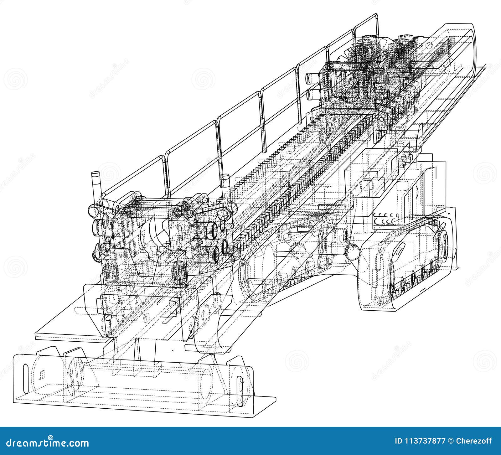Horizontal Directional Drilling Machine Vector | CartoonDealer.com ...