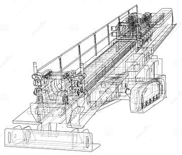 Horizontal Directional Drilling Machine Vector Stock Vector ...