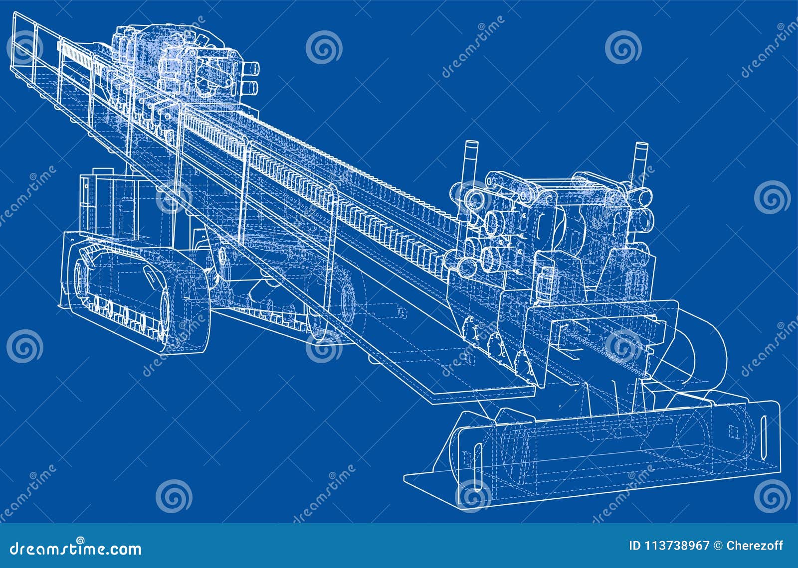Horizontal Directional Drilling Machine Vector Stock Vector ...