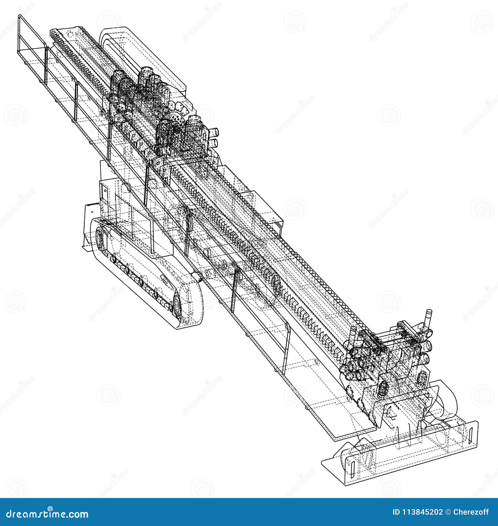Horizontal Directional Drilling Machine Vector Stock Vector ...