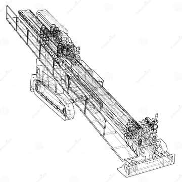 Horizontal Directional Drilling Machine Vector Stock Vector ...
