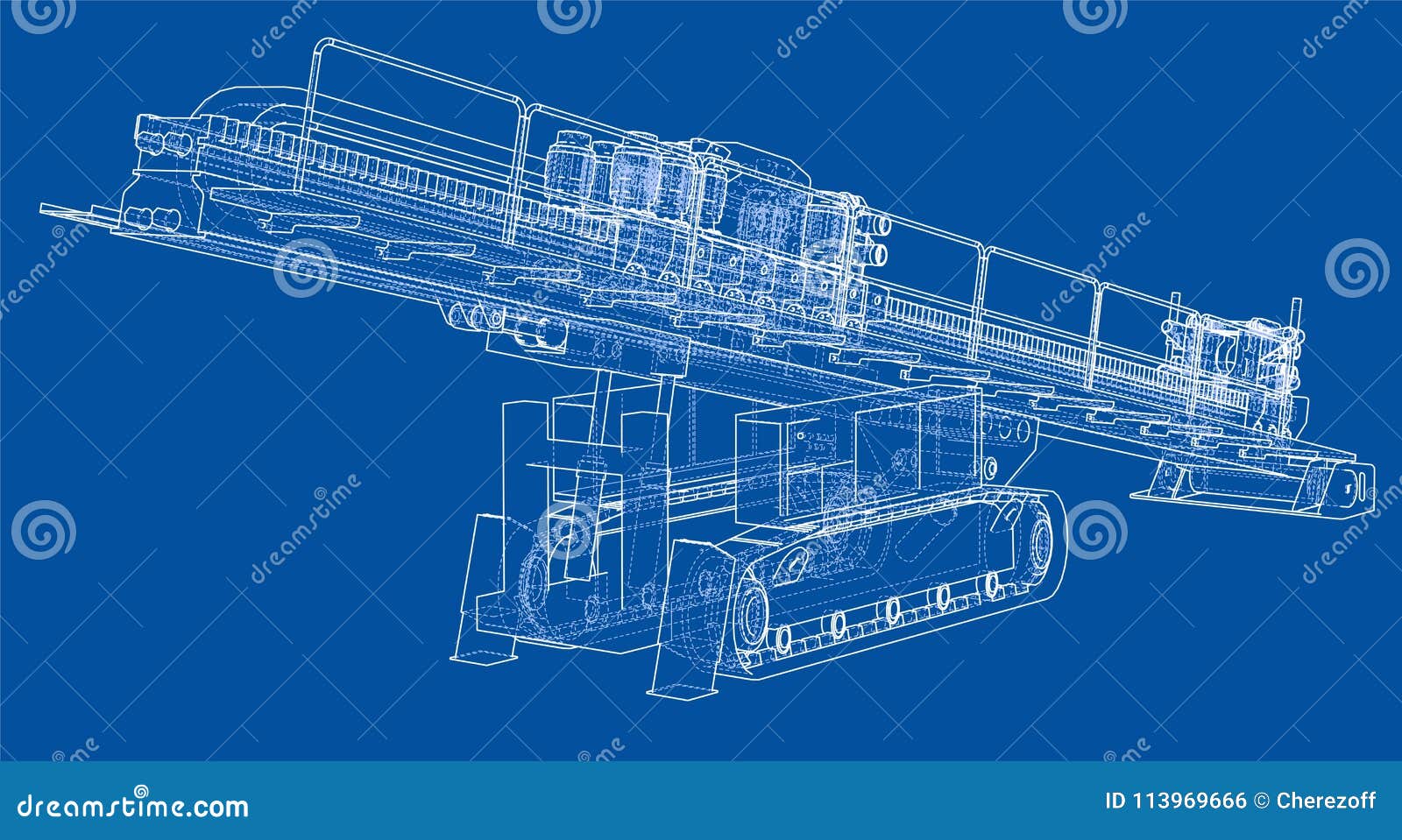 Horizontal Directional Drilling Machine Vector Stock Vector ...