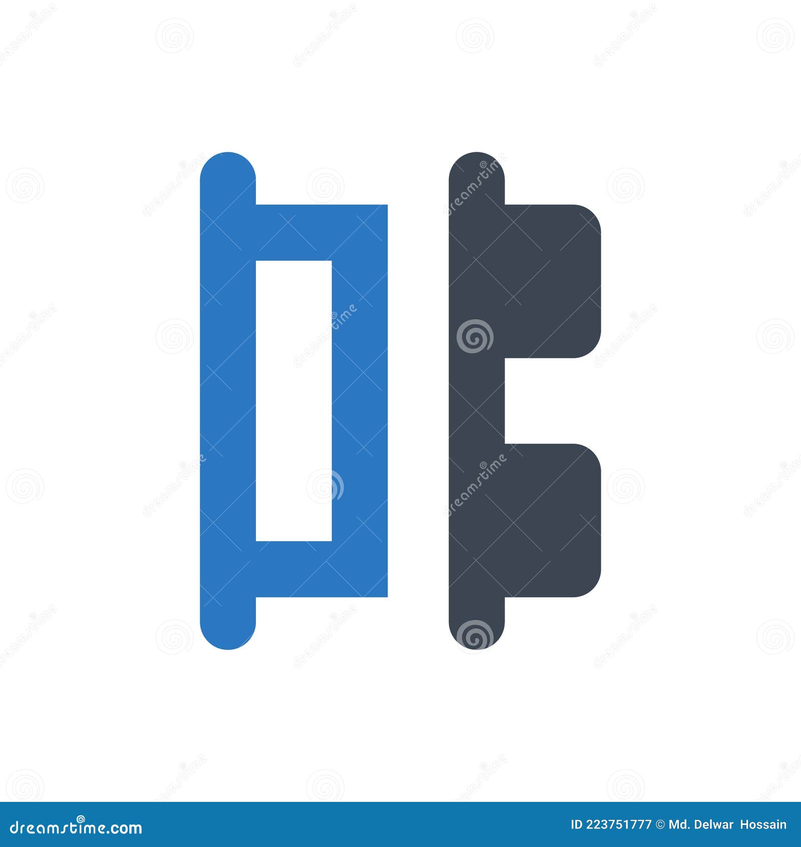 Horizontal Distribute Align Icon Cartoon Vector | CartoonDealer.com ...