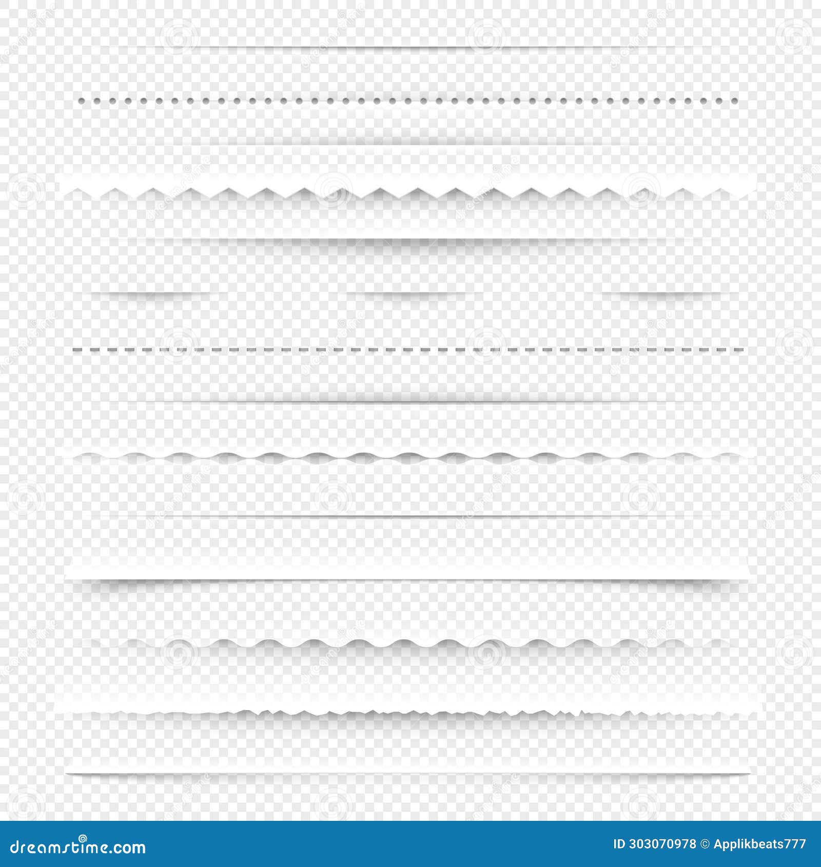 Horizontal Dividers. Diagonal Borders With Holes And Gaps For Layout ...