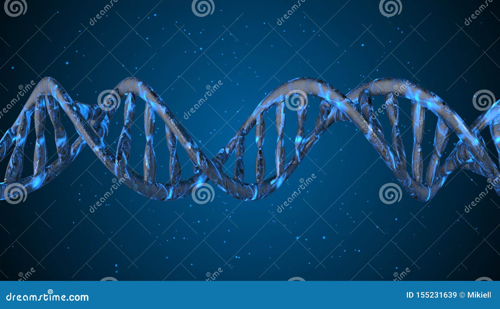 Horizontal DNA strand stock illustration. Illustration of data - 155231639