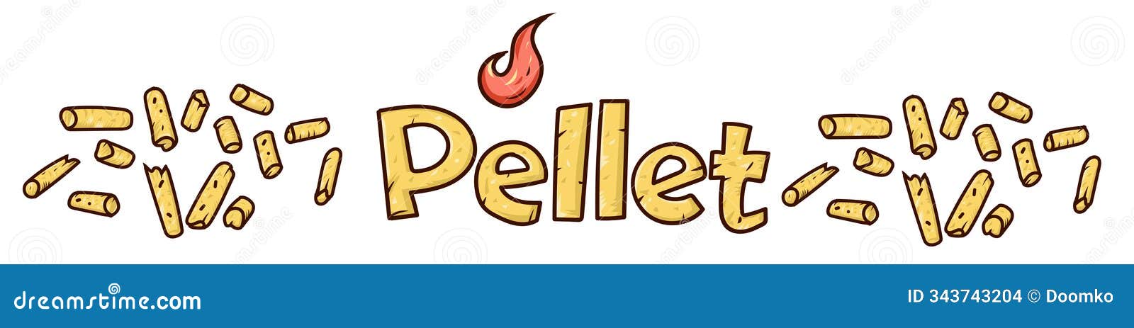 Horizontal Doodle Cartoon Style Lettering with Pellets Stock Vector ...