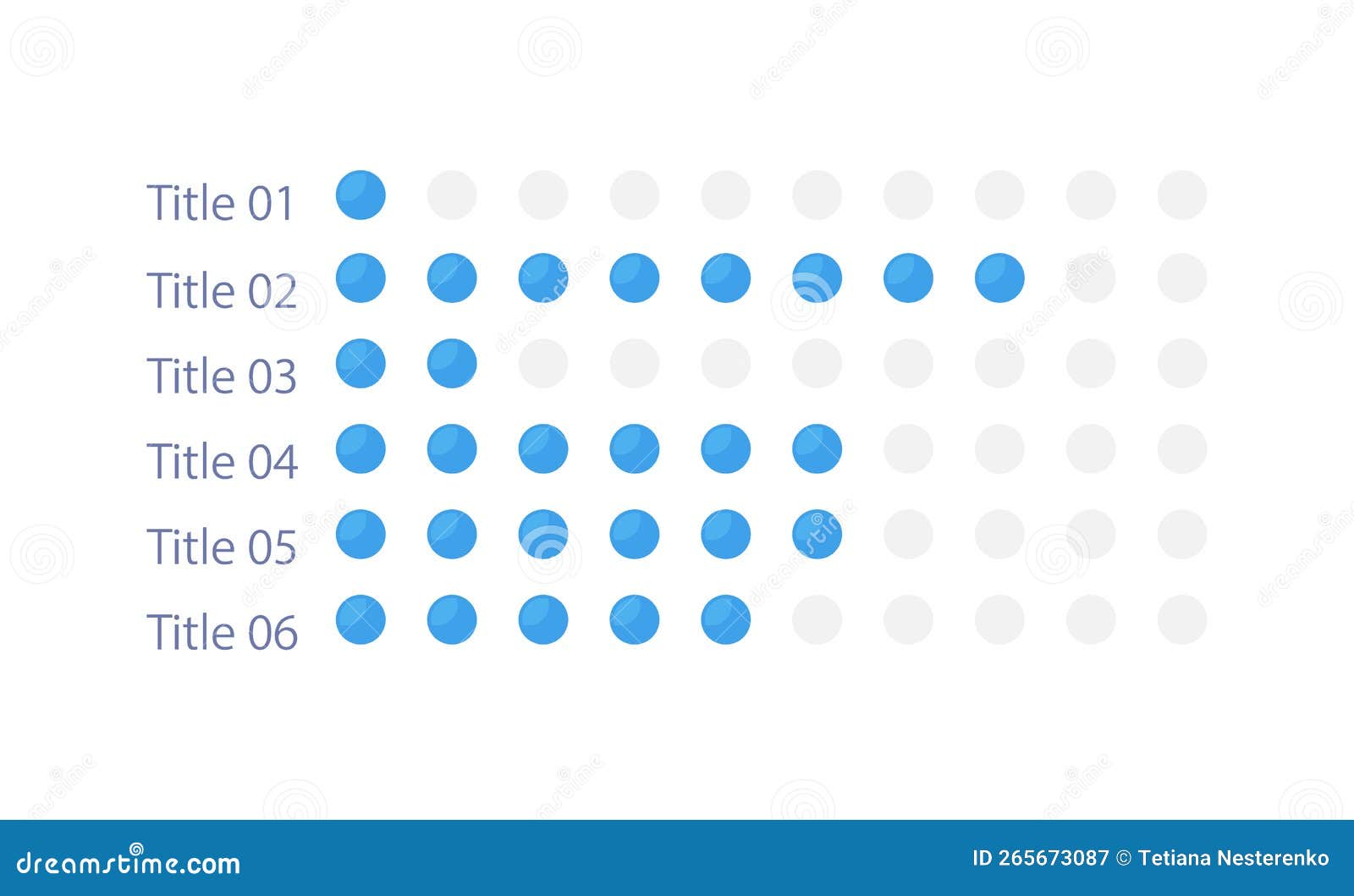 Horizontal Dot Plot Infographic Chart Design Template Stock Vector ...
