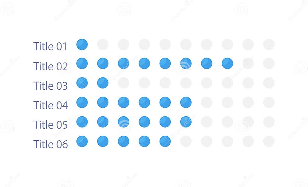 Horizontal Dot Plot Infographic Chart Design Template Stock Vector ...