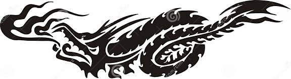 Horizontal Dragons. stock vector. Illustration of graphic - 17275879