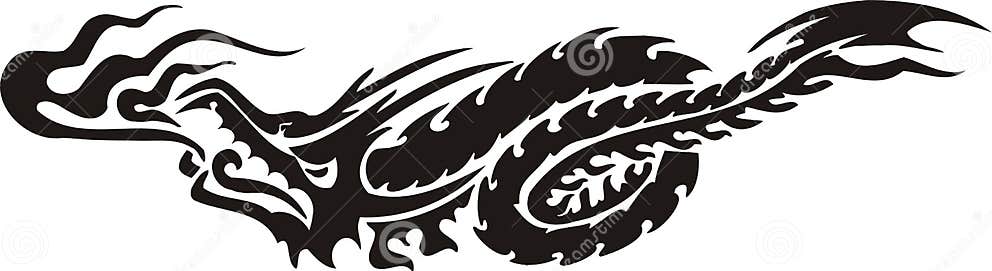 Horizontal Dragons. stock vector. Illustration of graphic - 17275879