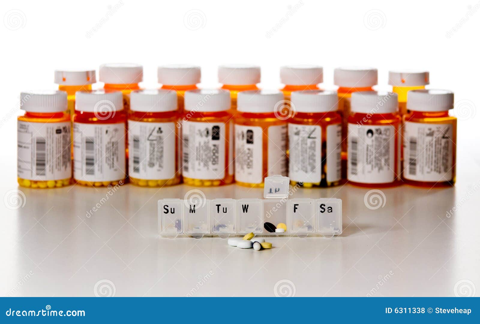 Horizontal drug bottles stock photo. Image of cure, healthcare - 6311338