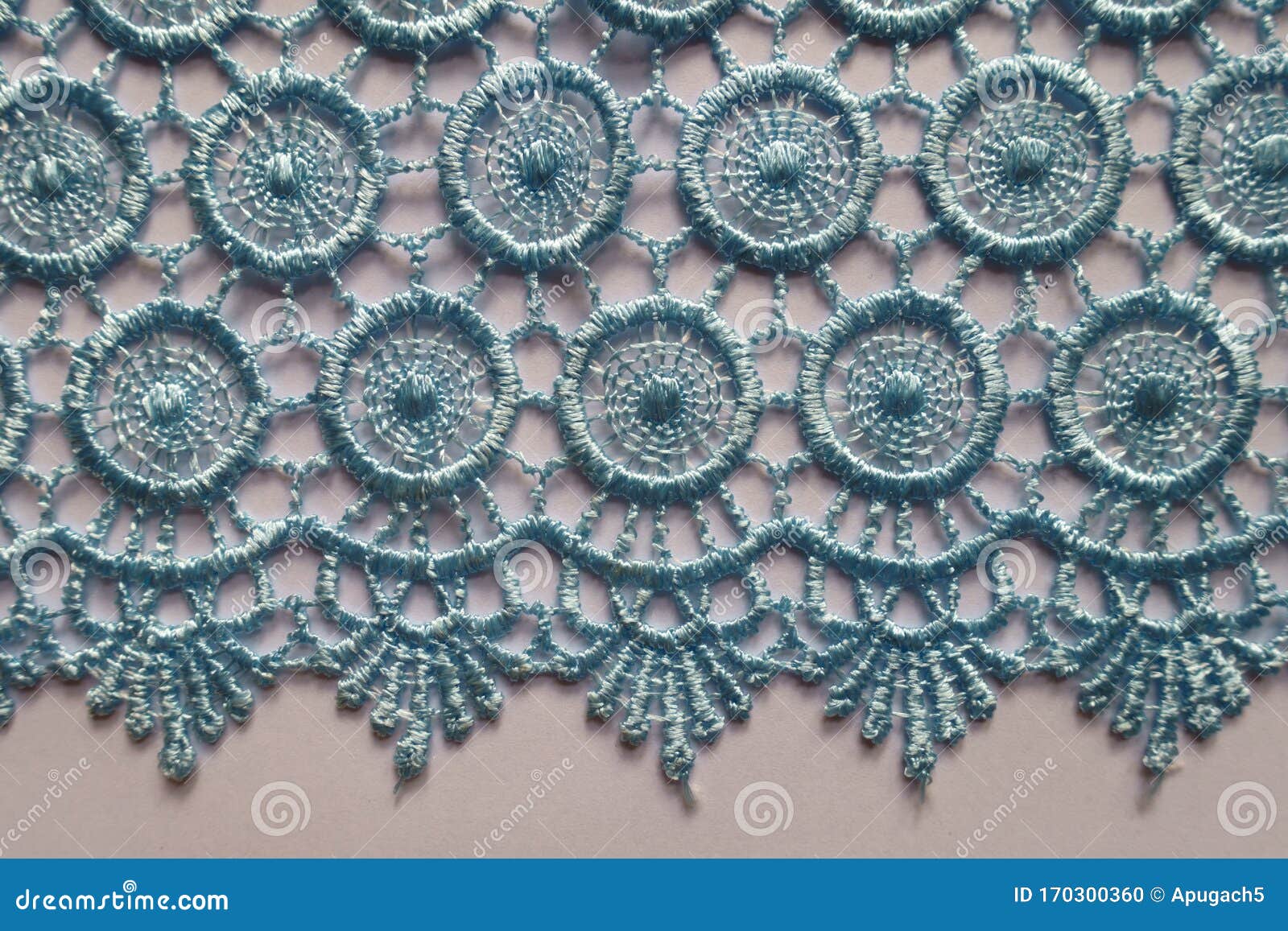 Horizontal Edge of Sky Blue Lace Stock Photo - Image of crochet, lace ...