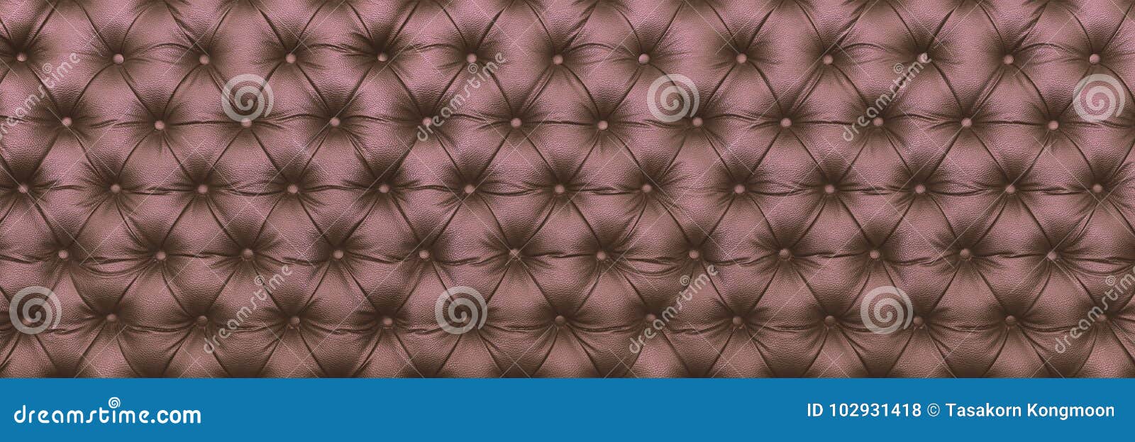 Horizontal Elegant Brown Leather Texture with Buttons for Patter Stock ...