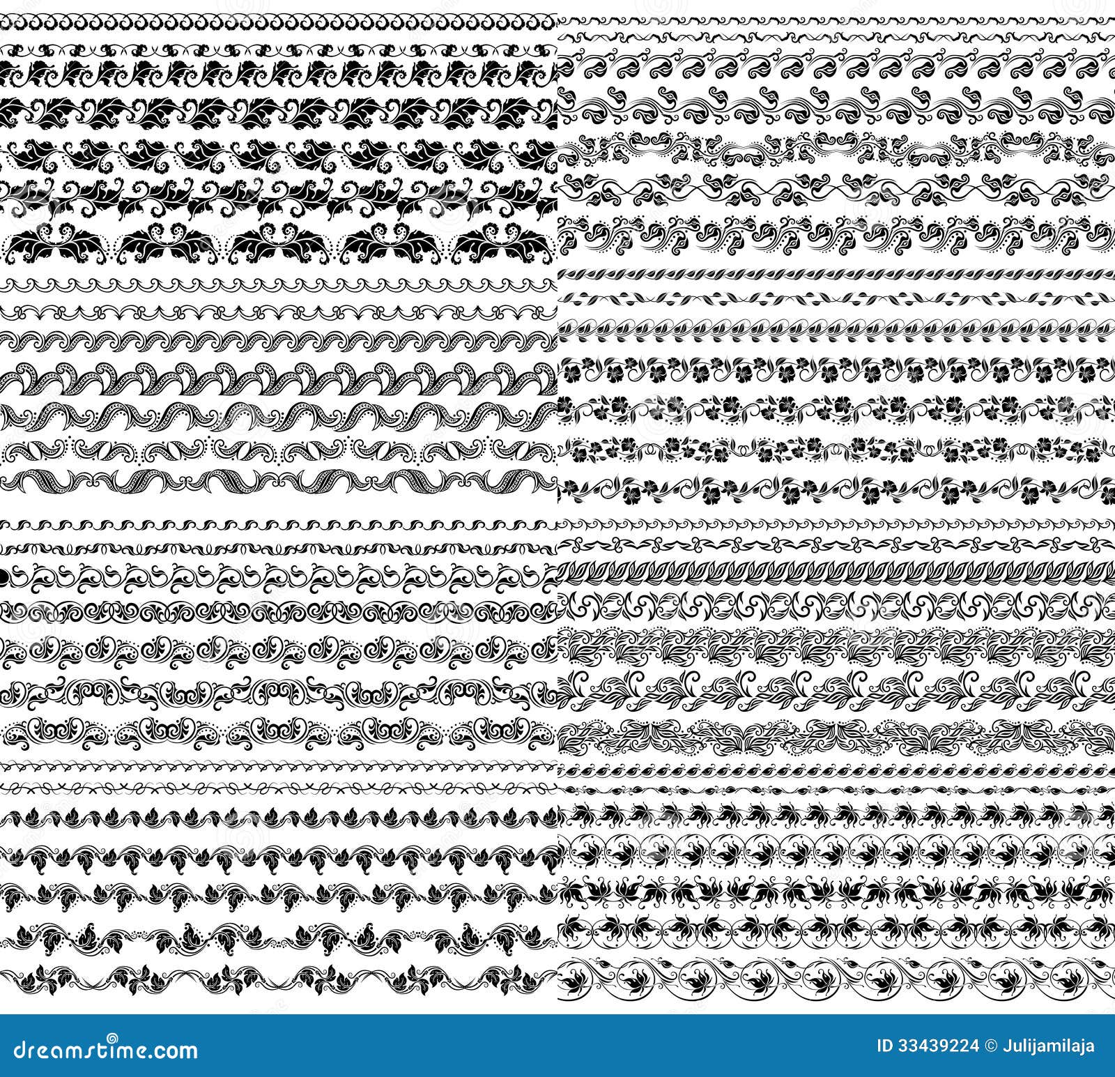 Horizontal Elements Decoration Vector Stock Vector - Illustration of ...