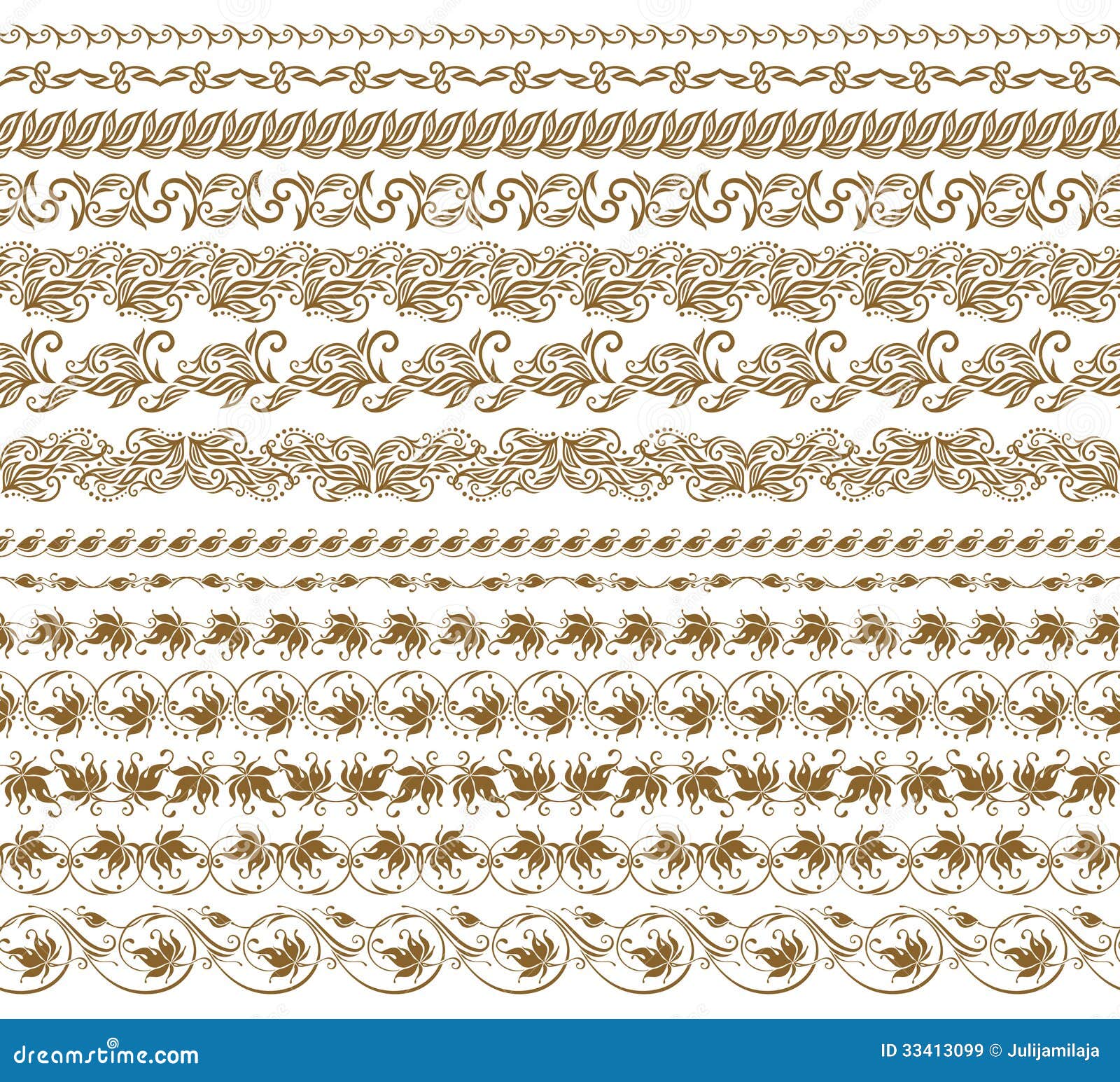 Horizontal Elements Decoration Vector Stock Vector - Illustration of ...