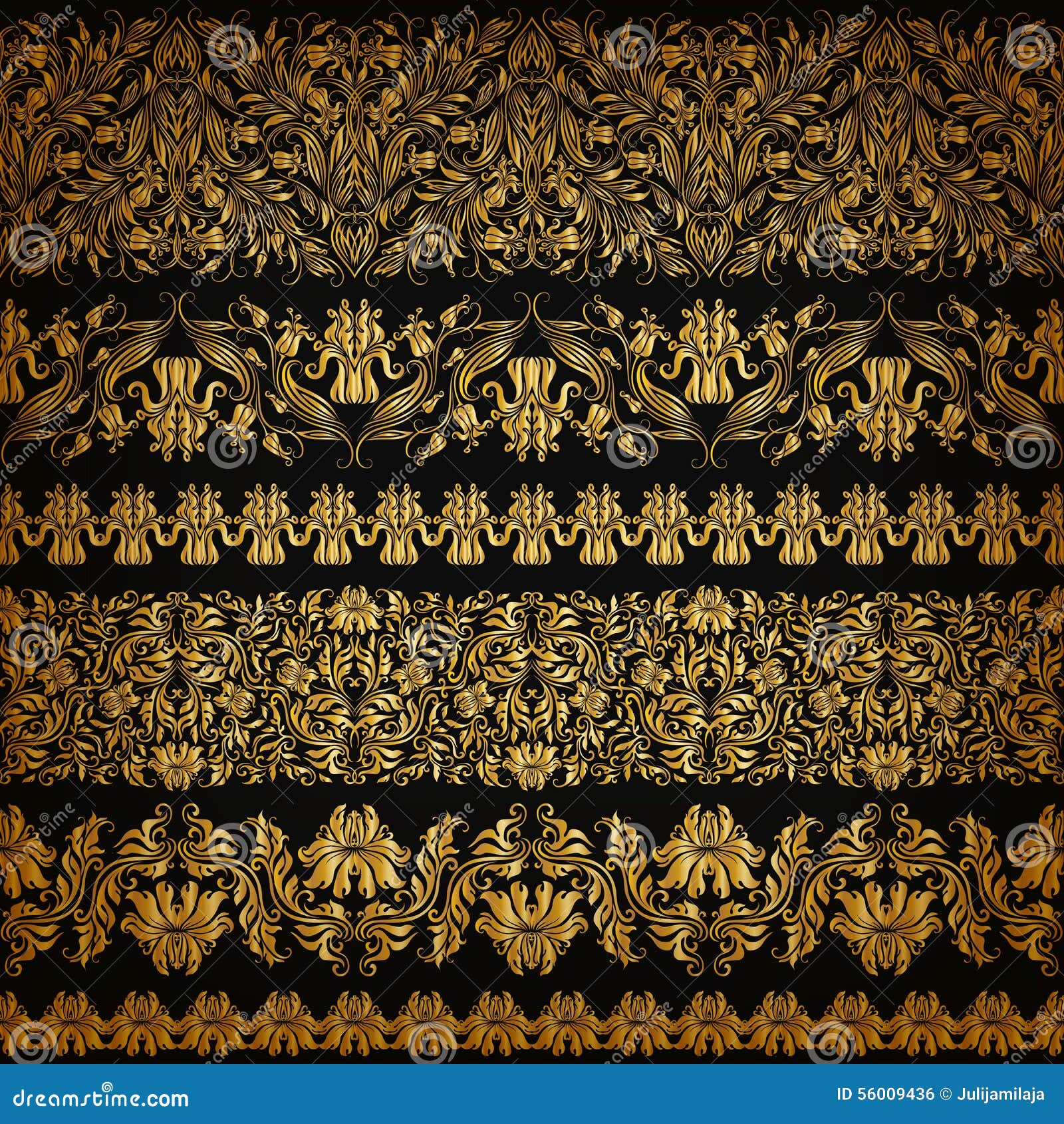 Horizontal Elements Decoration Vector Stock Vector - Illustration of ...