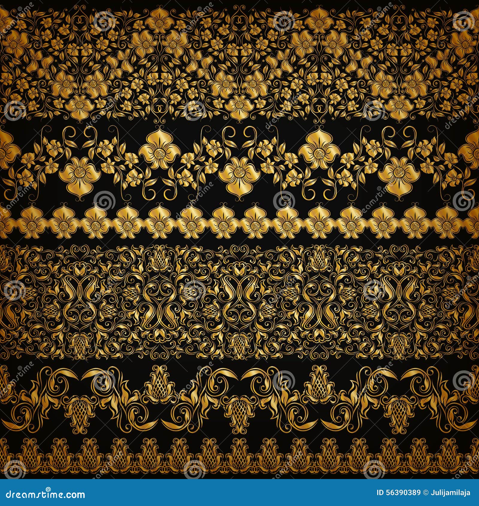 Horizontal Elements Decoration Vector Stock Vector - Illustration of ...