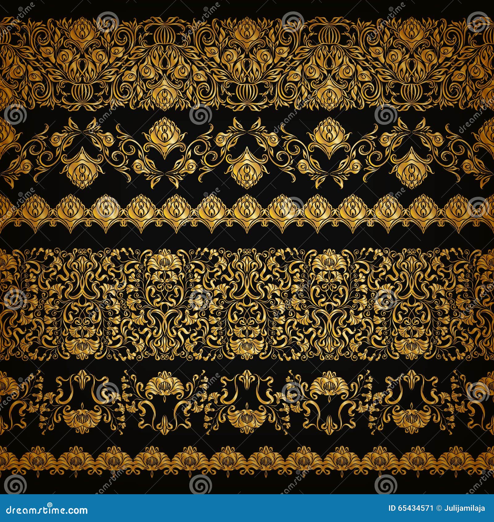 Horizontal Elements Decoration Vector Stock Vector - Illustration of ...